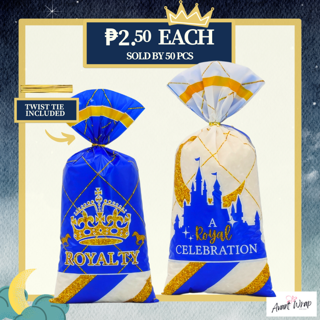 (50PCS) GG2055 Royal Prince King 12X27 CM Plastic Goodie Bags Party ...
