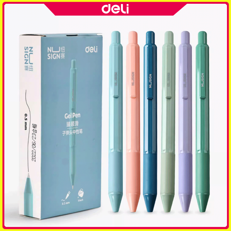 Deli Nusign NS559 Press Writing Gel Pen Ballpen 0.5mm Perfect Smooth ...