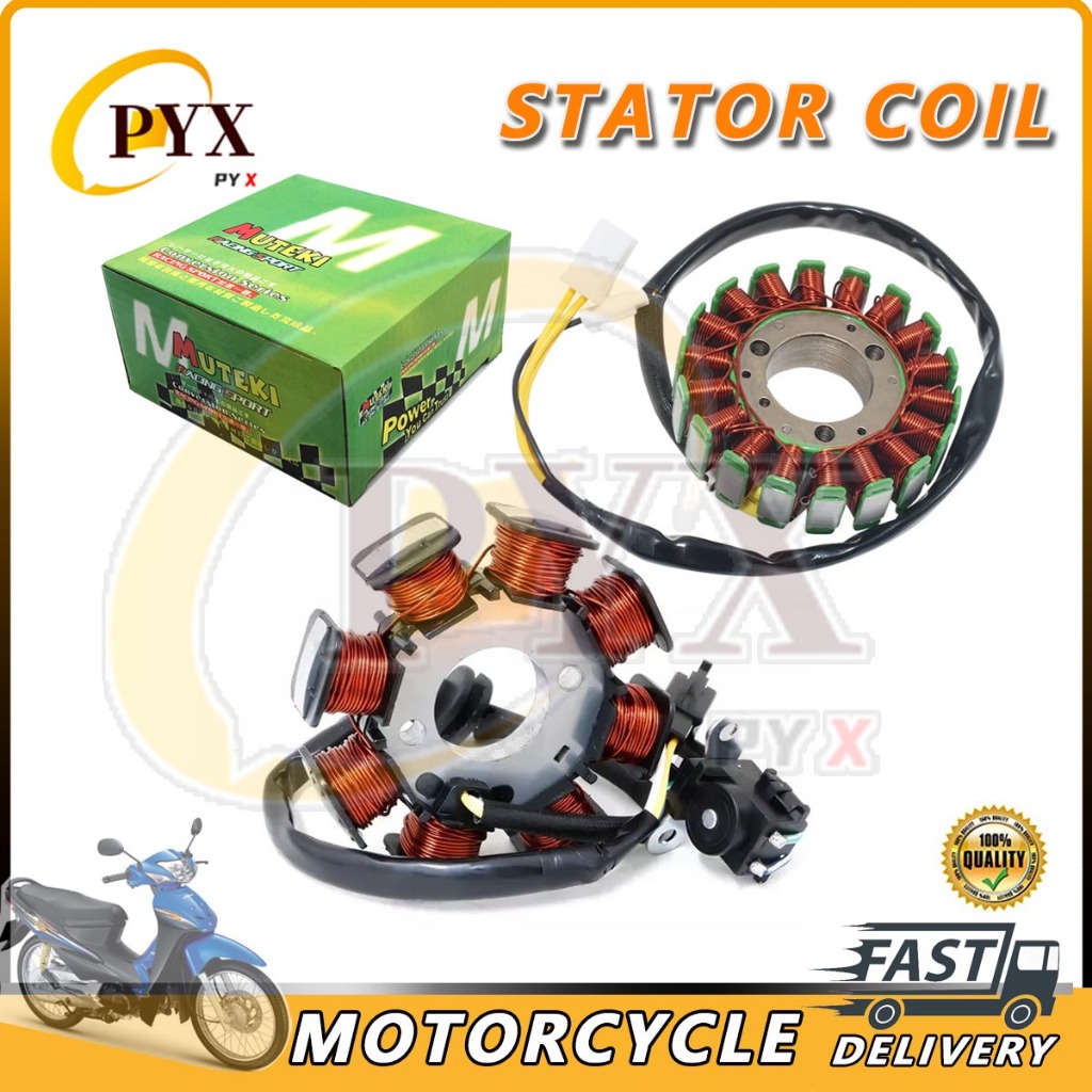 PYX Muteki Stator Coil For GY6125 GY6 150 Mio Barako175 STX7 STX8 TC175 ...