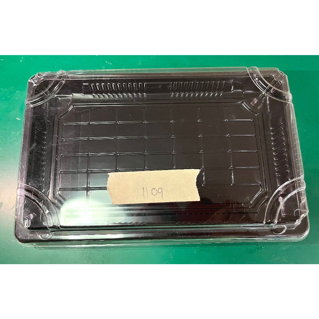[10 pieces] Large Rectangular black sushi tray / kimbap tray / siomai ...