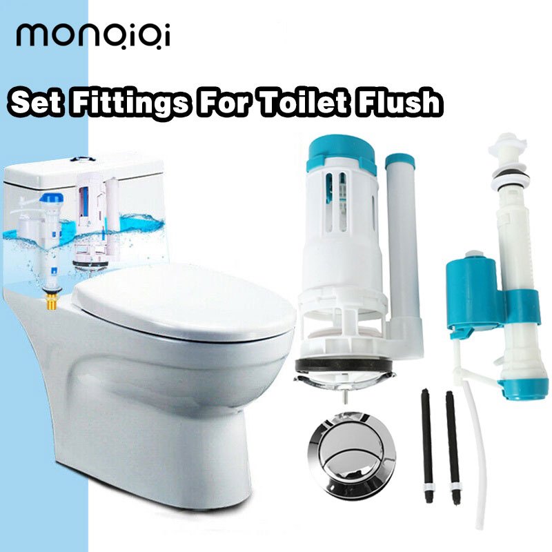 1 SET Toilet Flush Set Fittings CISTERN FITTINGS Toilet Bowl With Flush ...