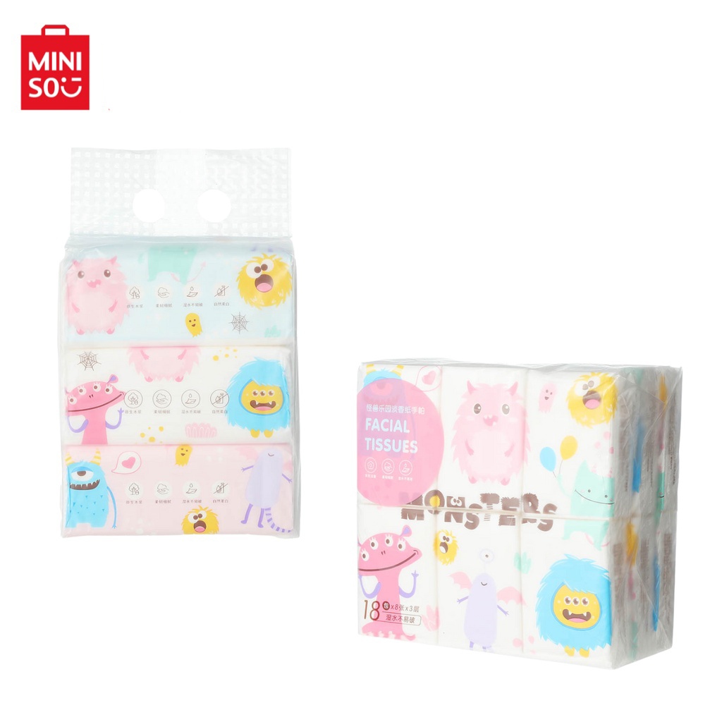 MINISO Monster Paradise Soft Comfy Facial Tissues | Shopee Philippines
