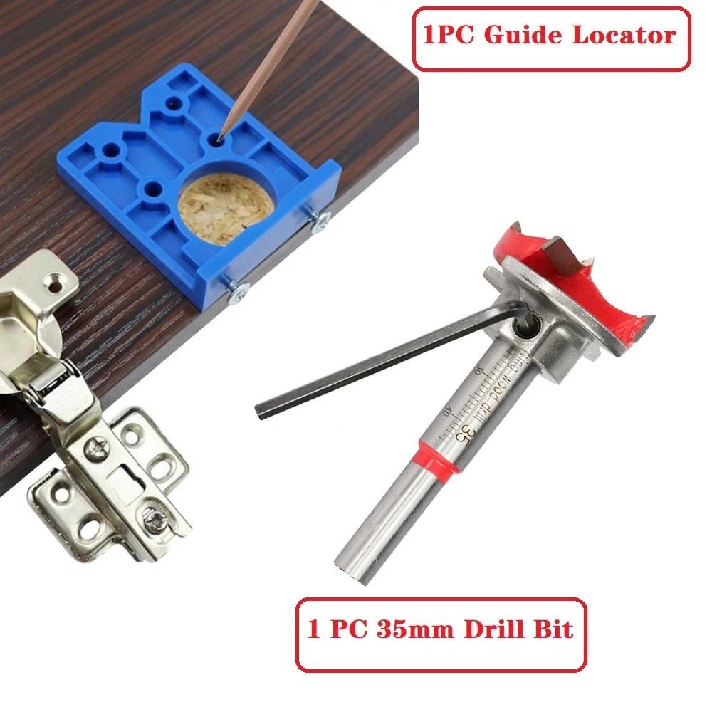2PCS/SET Drill Bits Set for Hinge with Concealed Hinge Boring Jig Wood ...