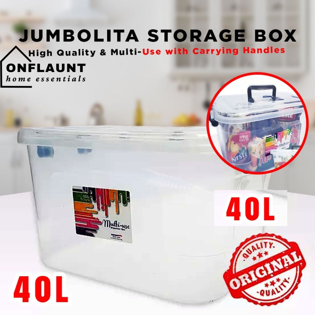 OnFlaunt 40L Multi-Purpose Storage Box with Handle | Shopee Philippines