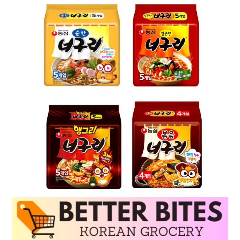 NONGSHIM NEOGURI (MILD,SPICY,ANGRY,STIR FRIED) *1PACK*4&5 PCS* | Shopee ...