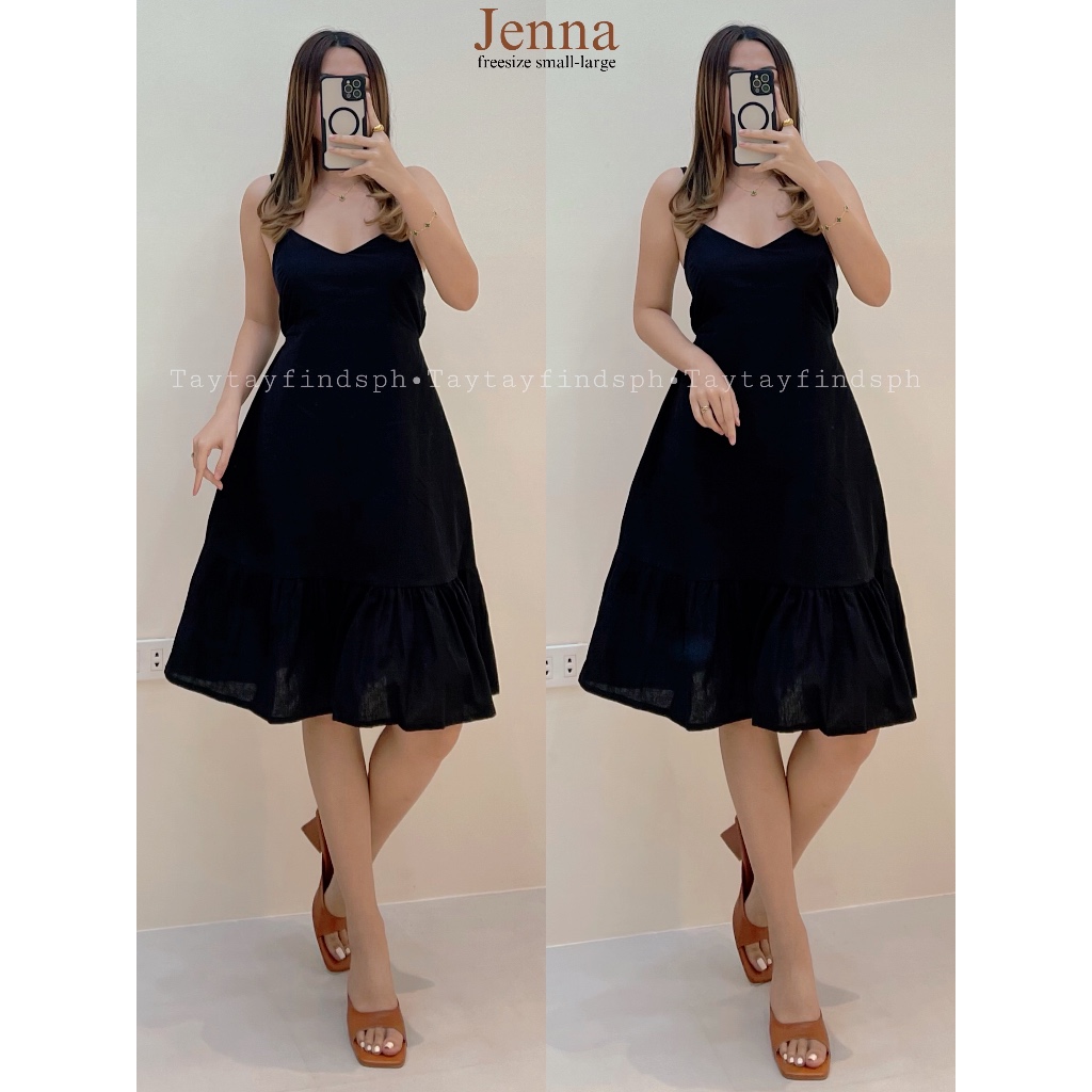 JENNA MERMAID KNEE LINEN DRESS | taytayfindsph | Shopee Philippines