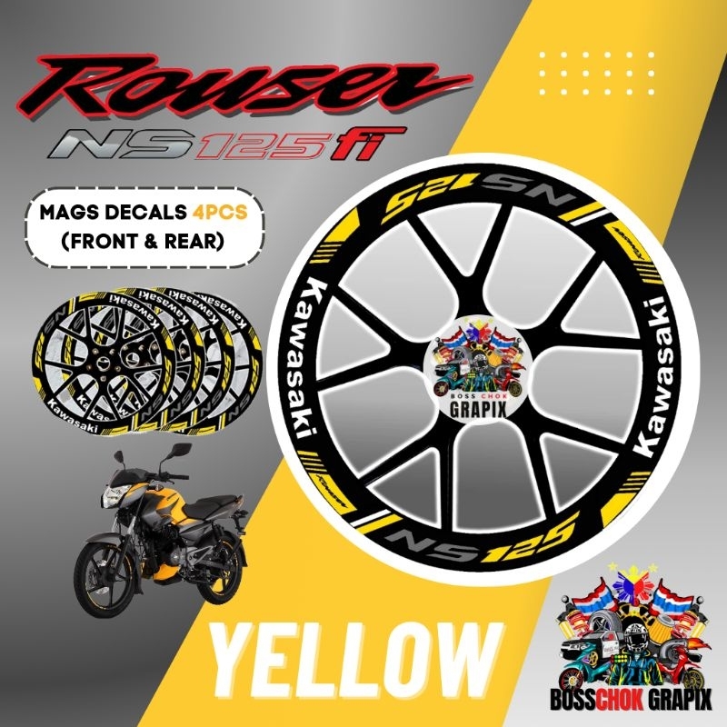 Kawasaki Rouser NS125 Fi Mags Decals Sticker Front & Rear Set | Shopee ...