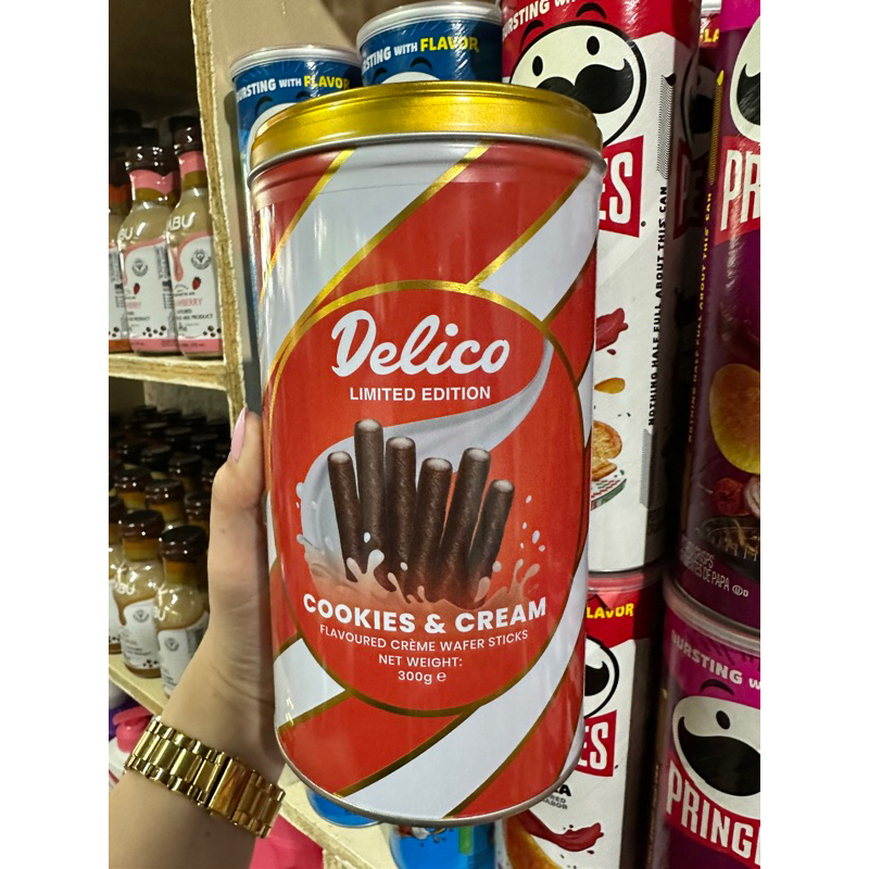 DELICO IMPORTED FLAVORED CREME WAFER STICK (COOKIES & CREAM) 300GRMS ...