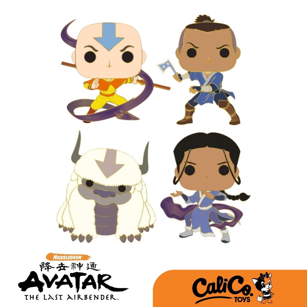 POP! Pin: Avatar The Last Airbender - Aang, Katara, Sokka, Appa 4-Pack ...
