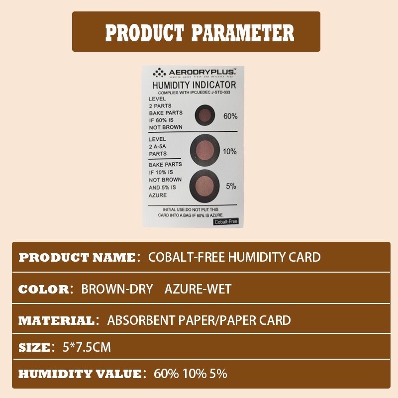 Premium Humidity Indicator Card , Cobalt - FREE (1-6 dots ...