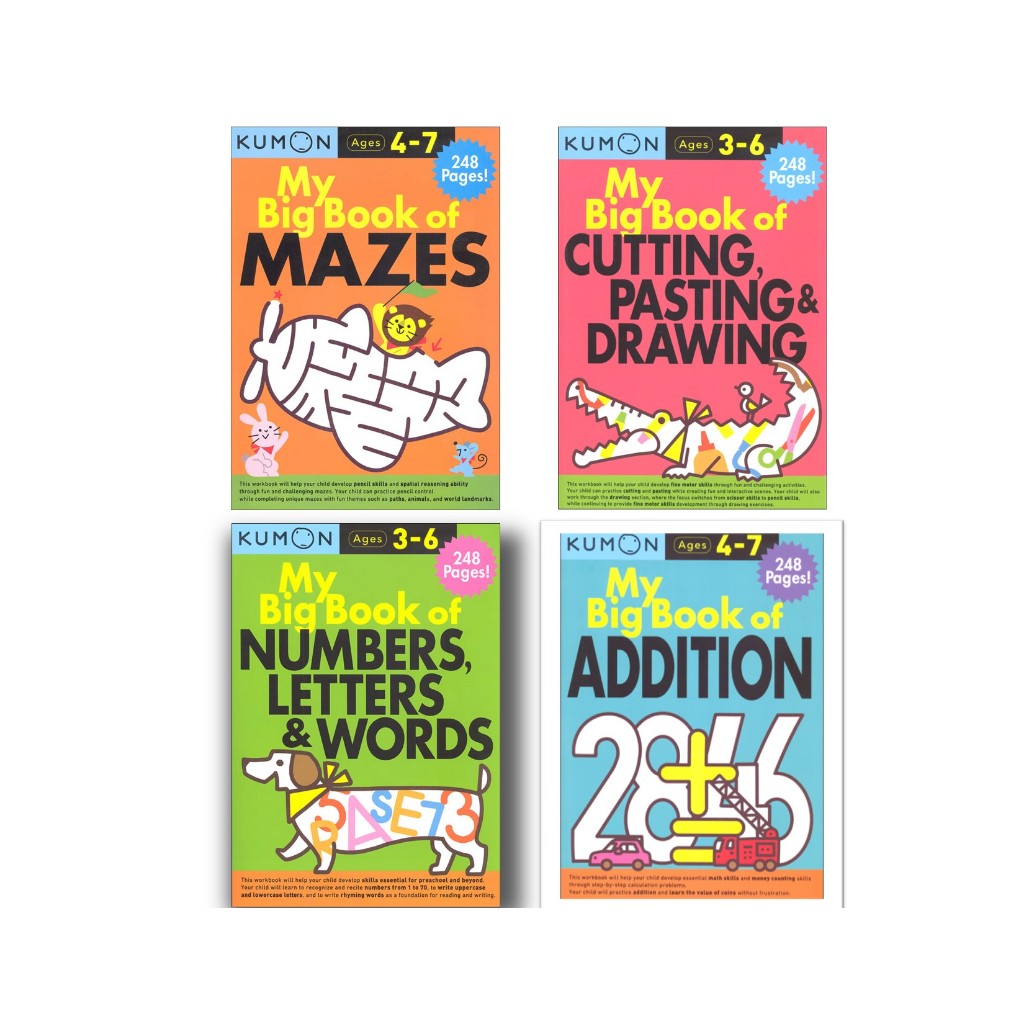 Kumon My Big Book of: Mazes, Cutting, Pasting, Drawing, Numbers ...