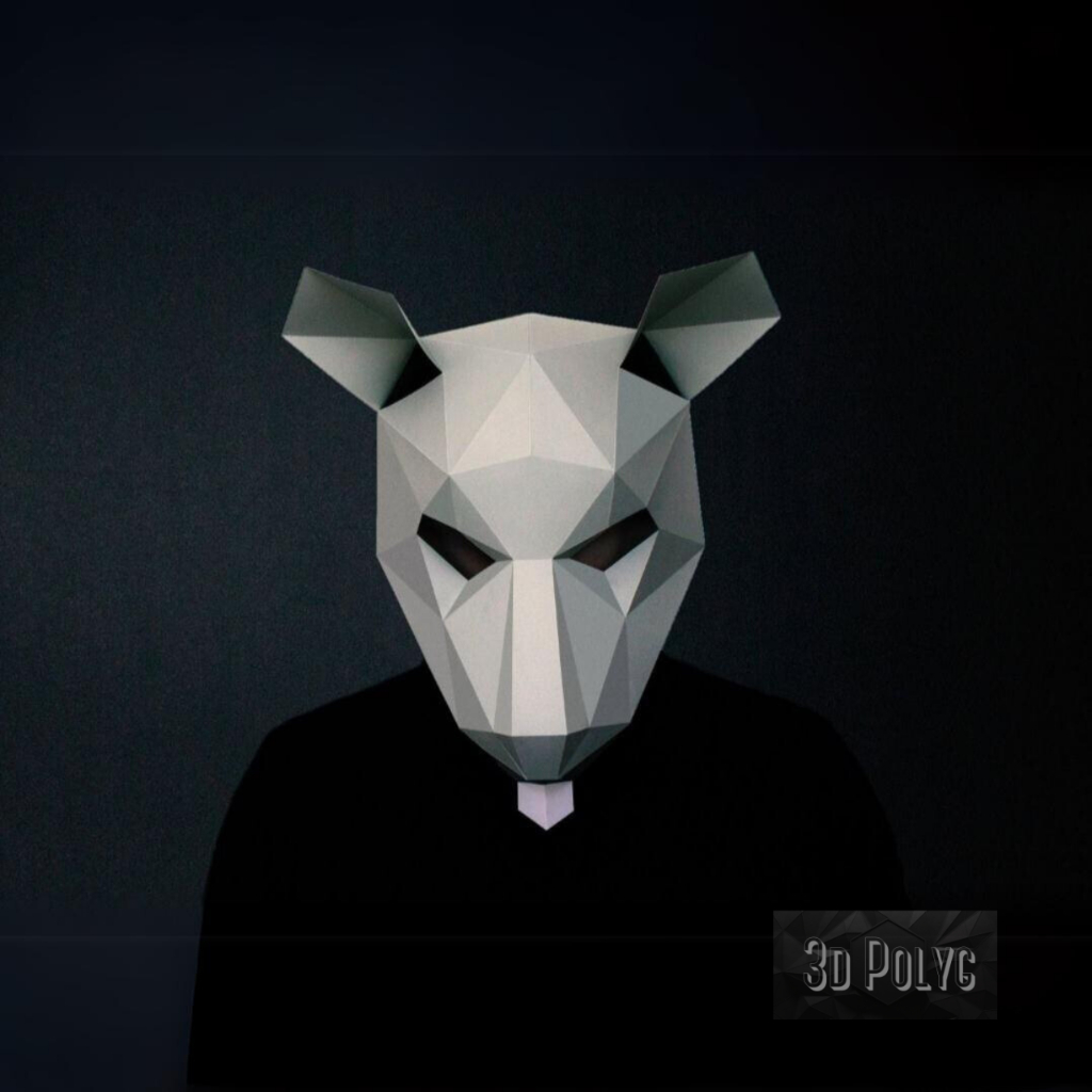 DIY Rat Mask, 3D Paper Craft Template, Halloween Mask, Printable Paper ...