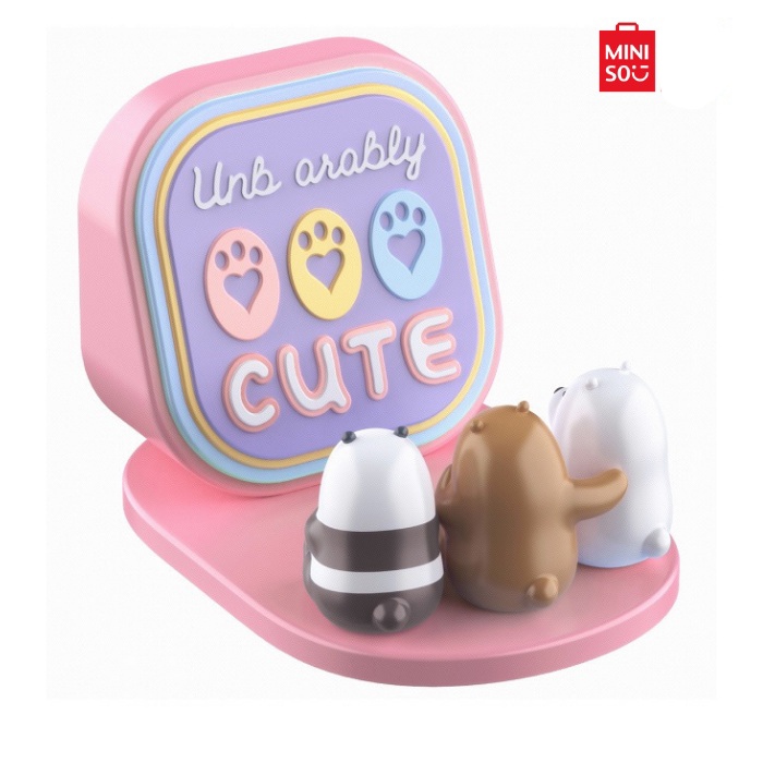Miniso We Bare Bear Series 4.0 Desktop Rows of Mobile Phone Stands ...
