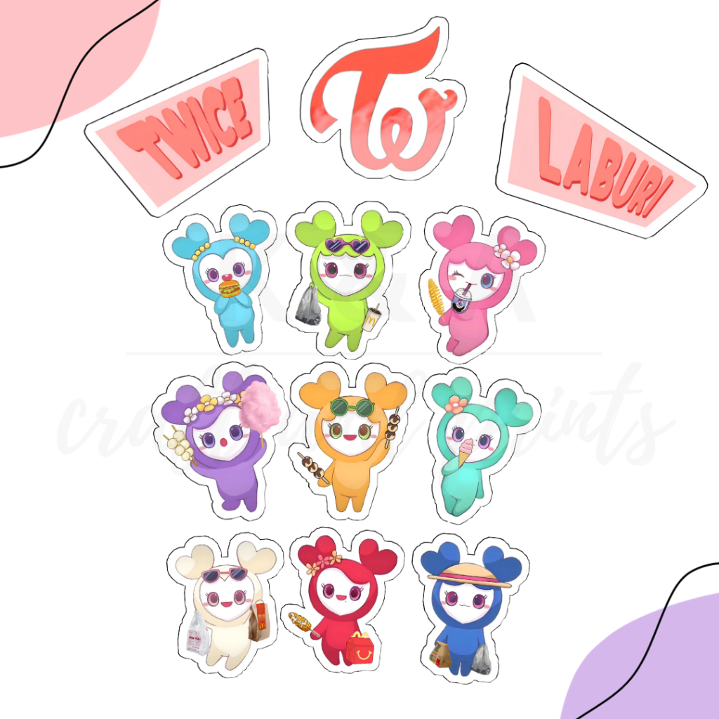 TWICE Laburi - Vinyl Waterproof Sticker Set - 12pcs | Shopee Philippines
