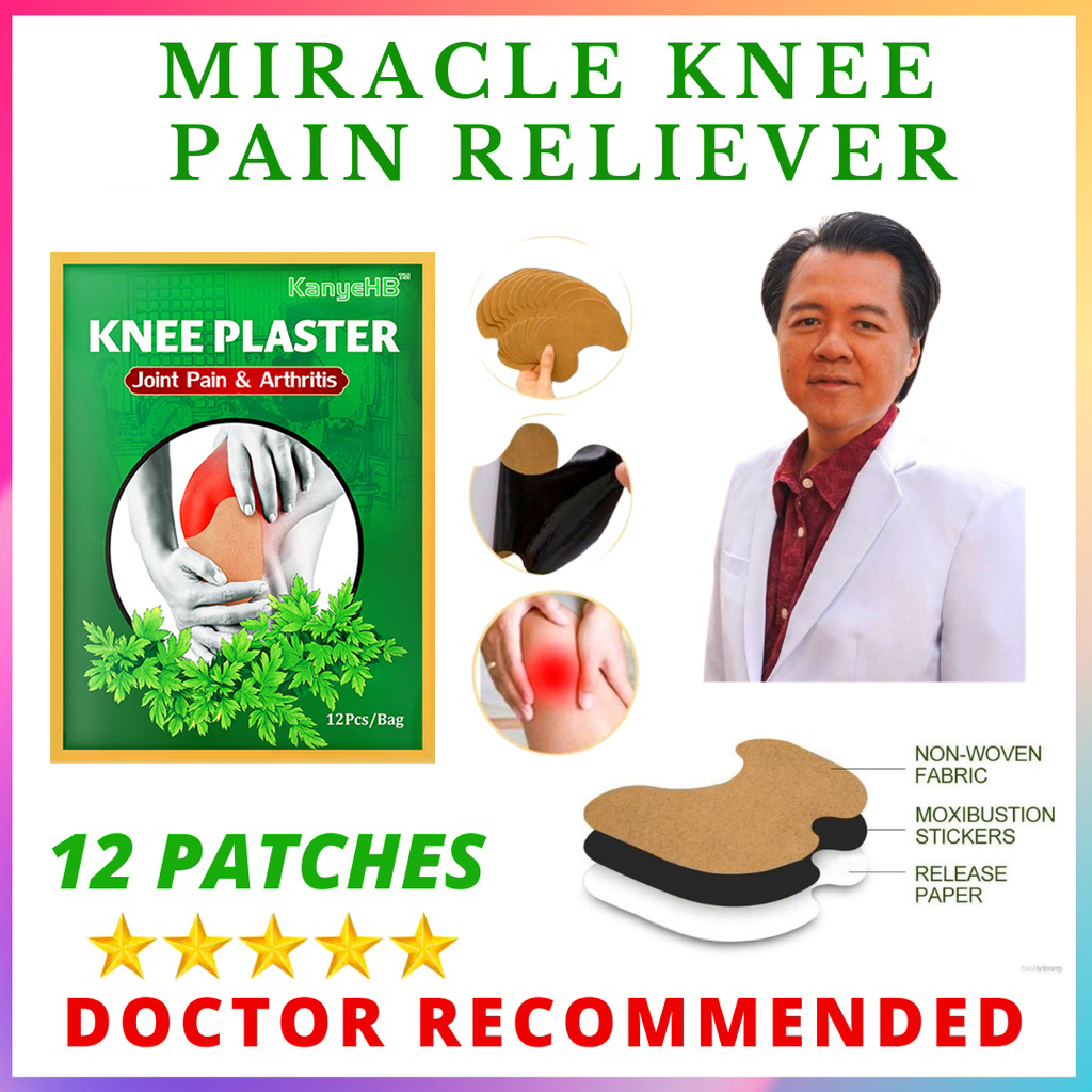 12pcs Original Knee Patch Pain Relief Plaster Ginger Joint Veins Muscle ...