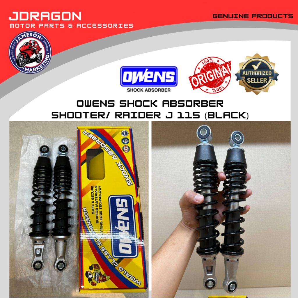 OWENS REAR SHOCK SHOOTER 115/ RAIDER J 115 (310MM) (BLACK) HYDRAULIC (1 ...