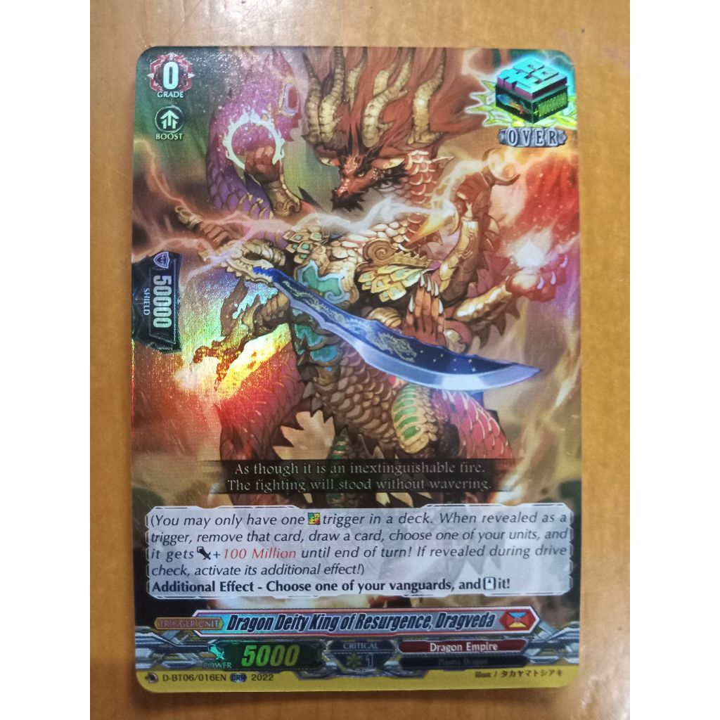 CFV Dragon Deity King of Resurgence, Dragveda ORR D-BT06 DZ-BT01 Cardfight Vanguard Dragon ...