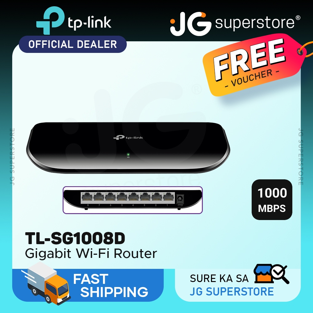 TP-Link TL-SG1008D 8-Port Gigabit Desktop Switch 8 Gigabit Ethernet Hub ...