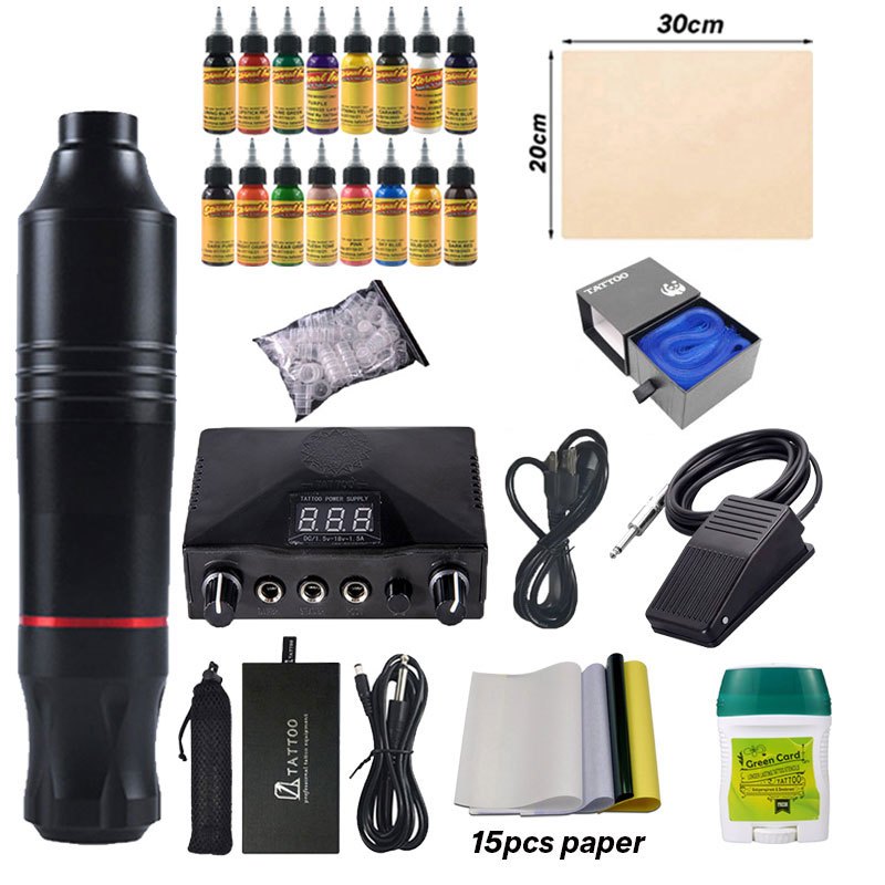 [FREE GIFT]Tattoo Machine Set Pen Type DC Professional Tattoo Machine ...