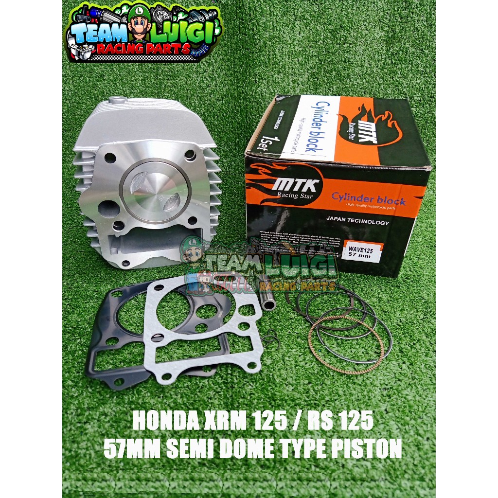 MTK HONDA WAVE 125 57MM SEMI DOME TYPE PISTON CYLINDER BLOCK SET ...