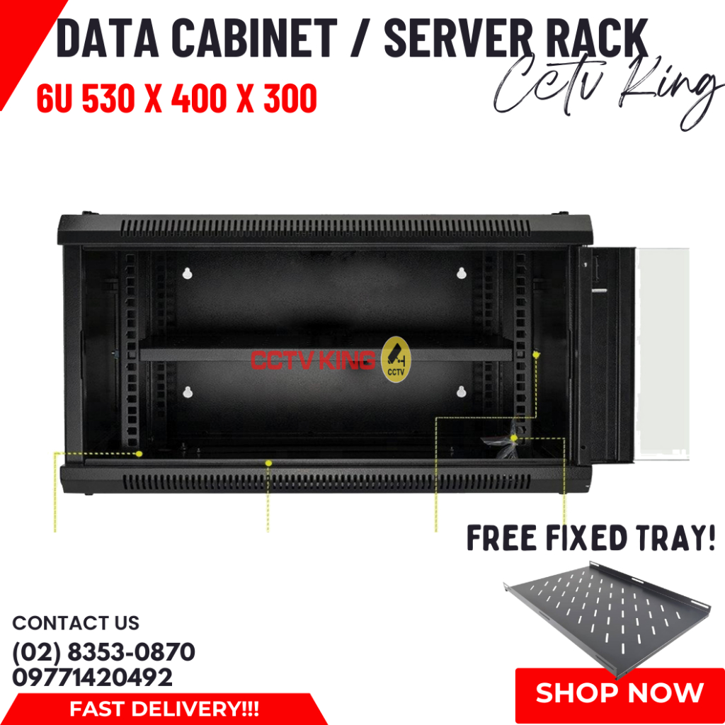 6U Data Rack Server Cabinet Network, Wallmounted Data Cabinet / Server ...