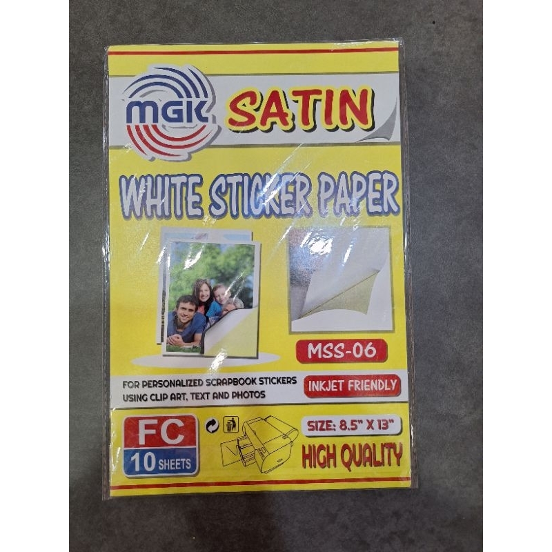 sticker paper satin long size | Shopee Philippines