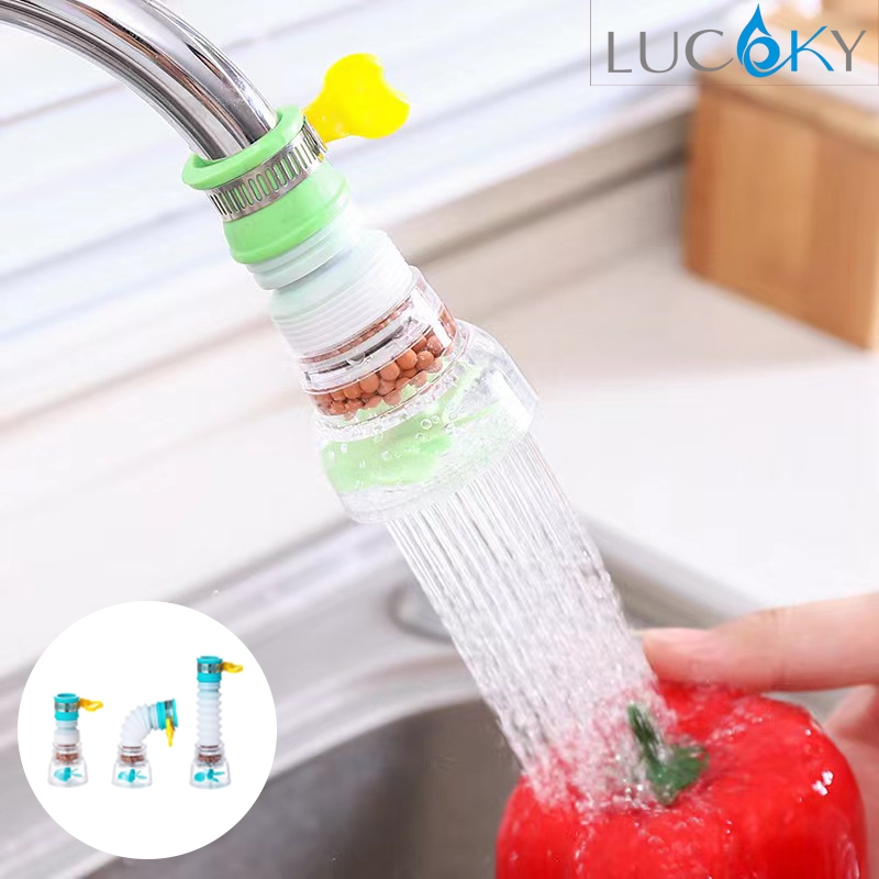 Faucet Splash Filter Water Saving Water Filter Foldable 360 Rotating ...