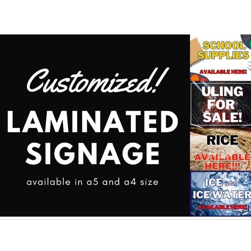 Customized Laminated Signage‼️‼️ | Shopee Philippines