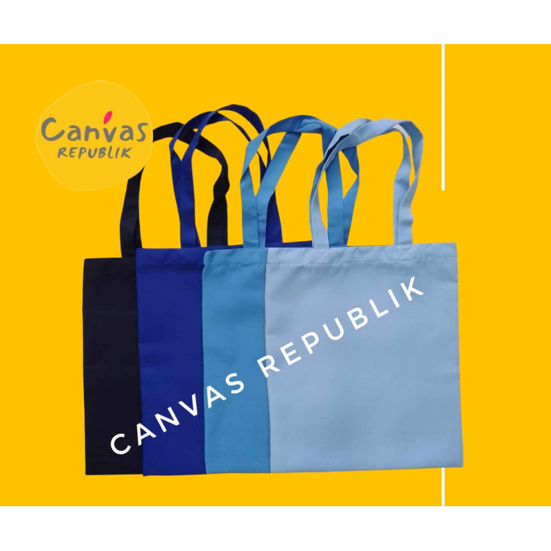 TOTE BAG PLAIN (Blue Colors) | Shopee Philippines