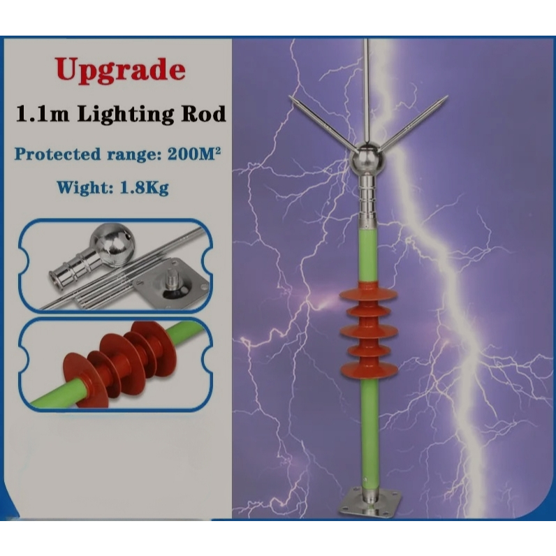 2024 The Newest upgrade Household copper lightning rod plating white ...