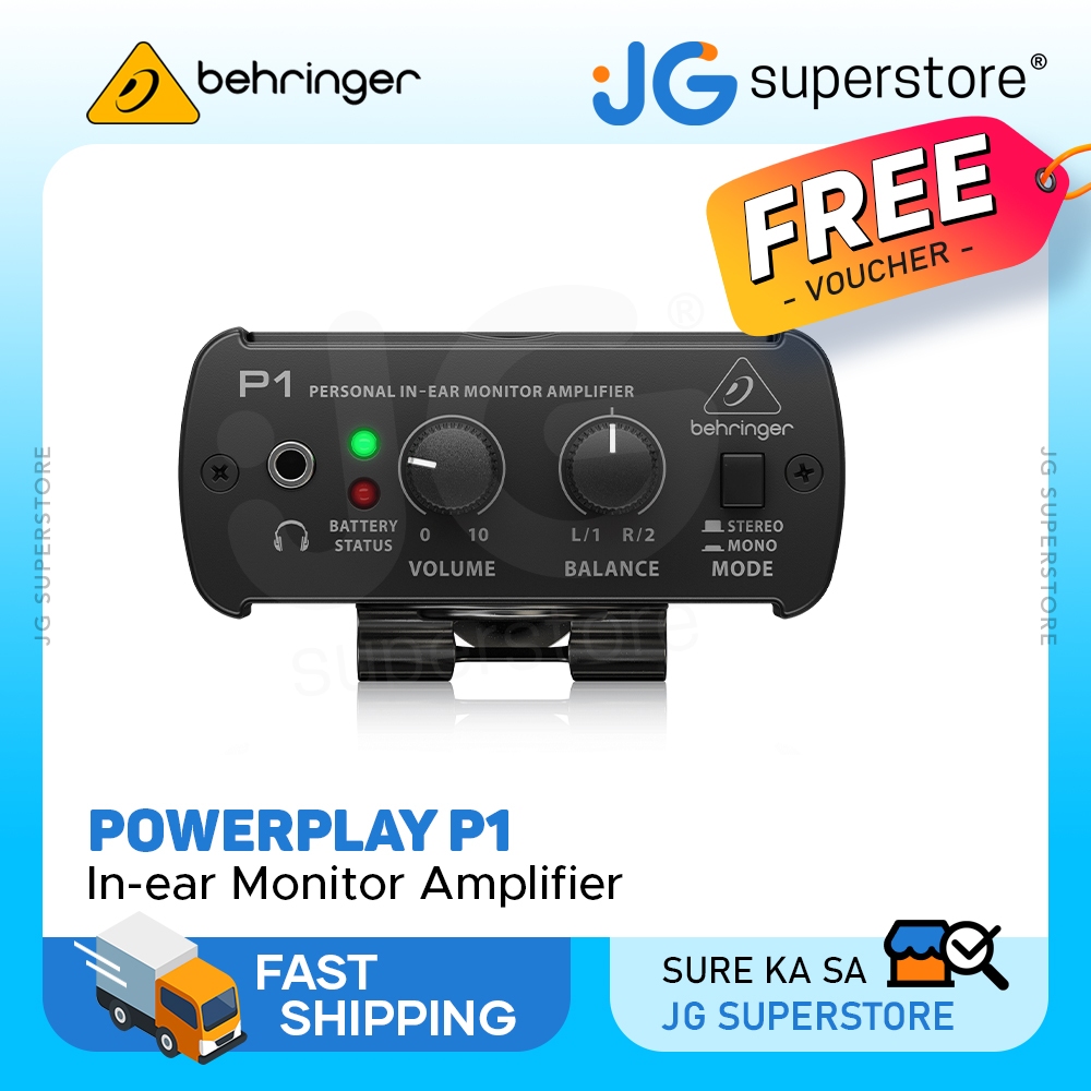 Behringer Powerplay P1 Personal In-Ear Monitor Amplifier w/ 2-Channel Mono/Stereo Input | Shopee ...