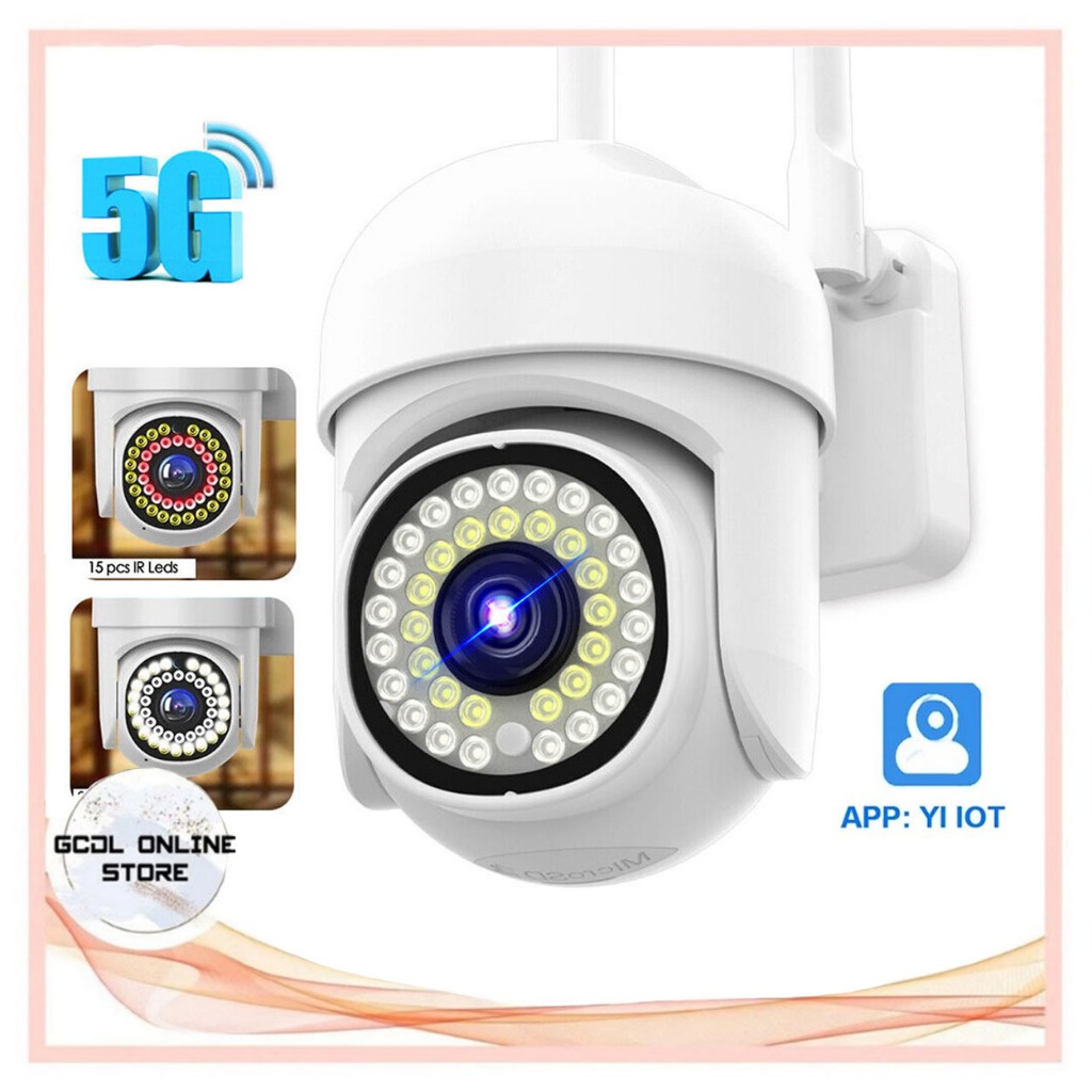 5G Dual Frequency YI IoT WiFi PTZ Camera Outdoor Security Wifi Camera ...