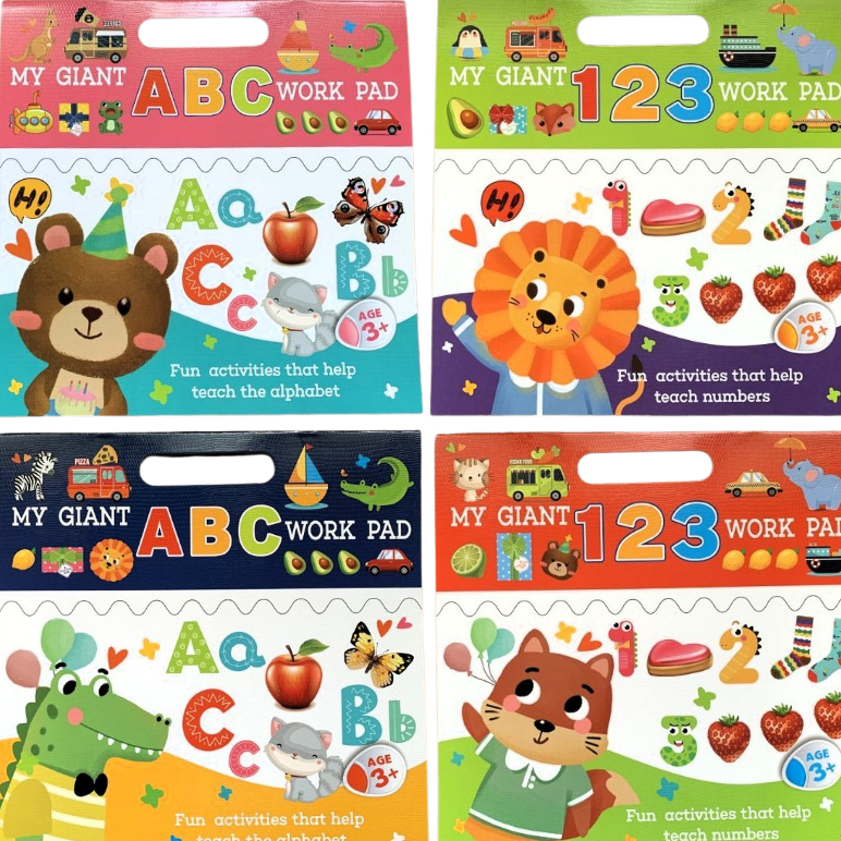 (Positivity) ABC and Numbers Giant Workpad for kids 3+ / Learning ...