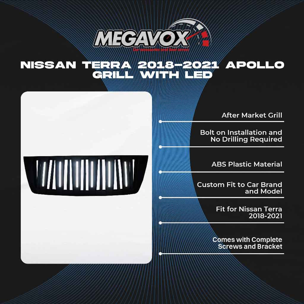 Nissan Terra 2018-2021 Apollo Grill with LED | Shopee Philippines