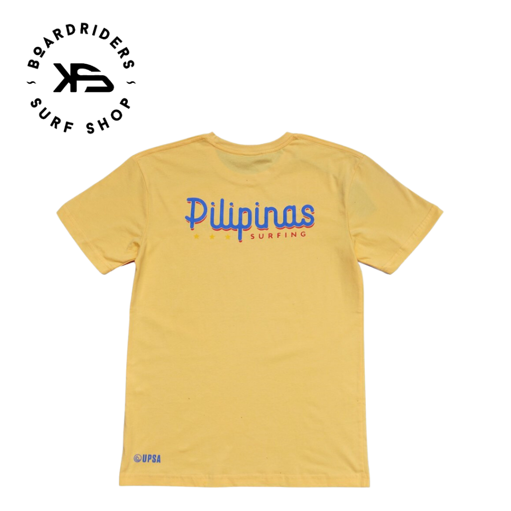 UPSA Pilipinas Surfing Statement Men's Tee (Yellow) | Shopee Philippines