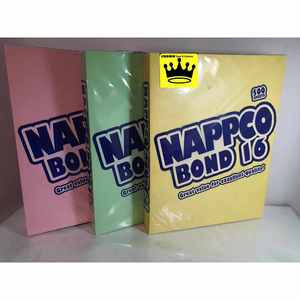 1 ream colored Bond paper S-16 Short NAPPCO | Shopee Philippines