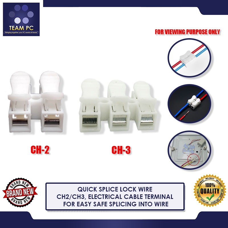 TEAM PC QUICK SPLICE LOCK WIRE CONNECTOR CH2/CH3, ELECTRICAL CABLE ...