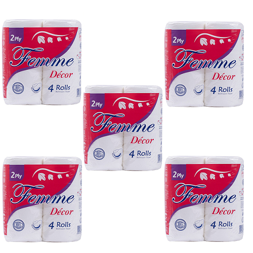 Femme Tissue 4’s 300 sheets 2 Ply (Pack of 5) | Shopee Philippines