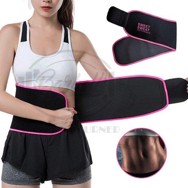 Weight Loss Sweet Sweat Adjustable Premium Waist Trimmer Sweat Belt ...