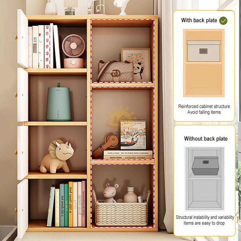4/3 Layer Wooden Cabinet Simple Storage Cabinet Chest Of Drawers Small ...