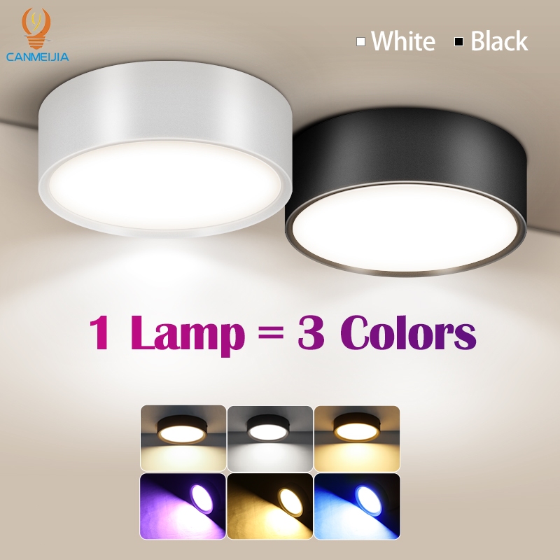 Tri Color Pin Light Led Downlight Ceiling Lamp Surface Mounted Spotlights Panel Ceiling Lighting