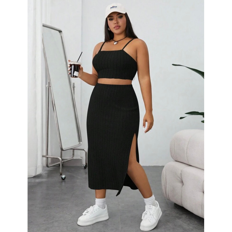 MARIZ / TERNO / COORDS / PLUS SIZE / TERNO SKIRT / SLEEVELESS | Shopee ...