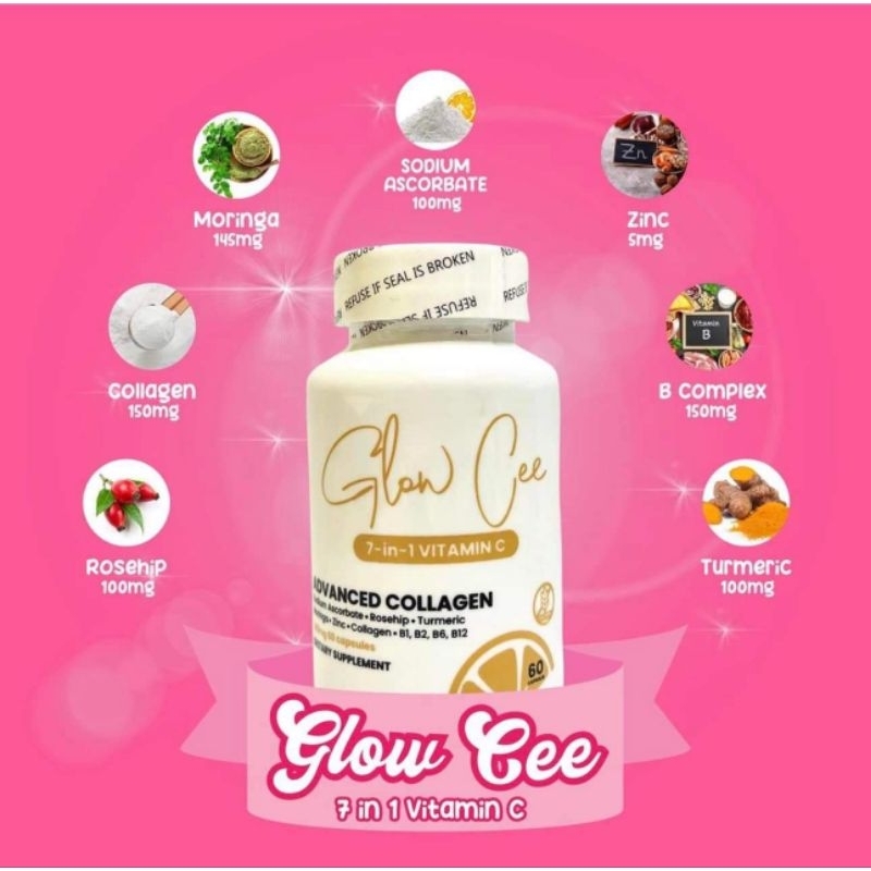 GlowCee 7-in-1 Vitamin C with Collagen Zinc 700 mg Capsule | Shopee ...