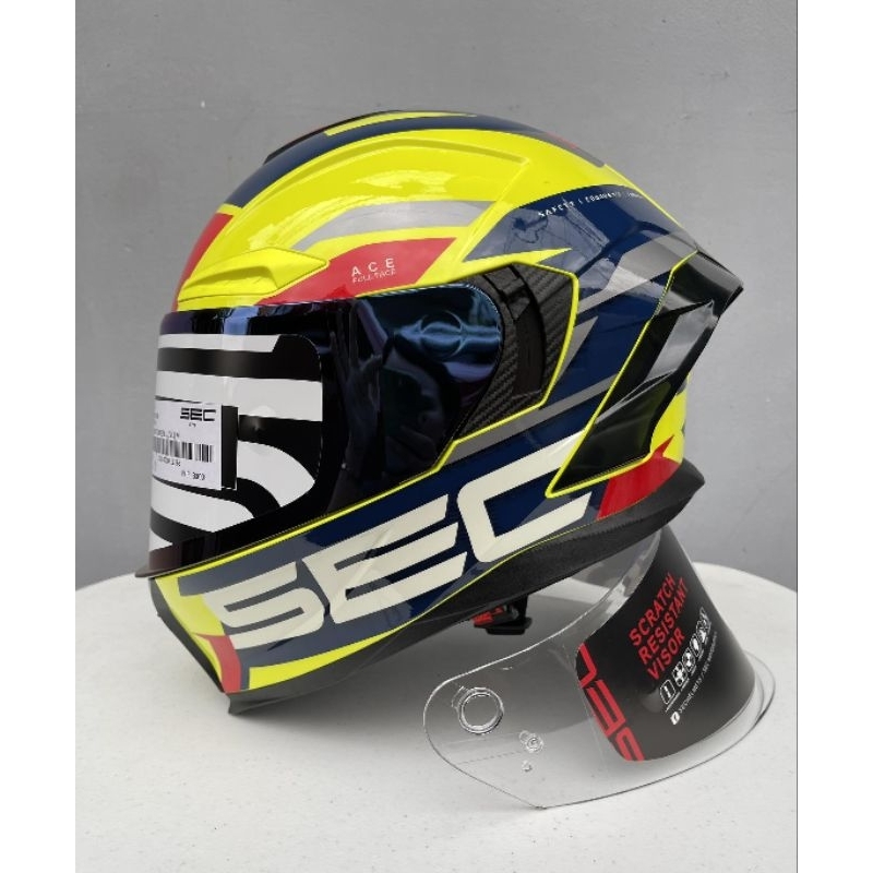 SEC ace fullface helmet dual lens | Shopee Philippines