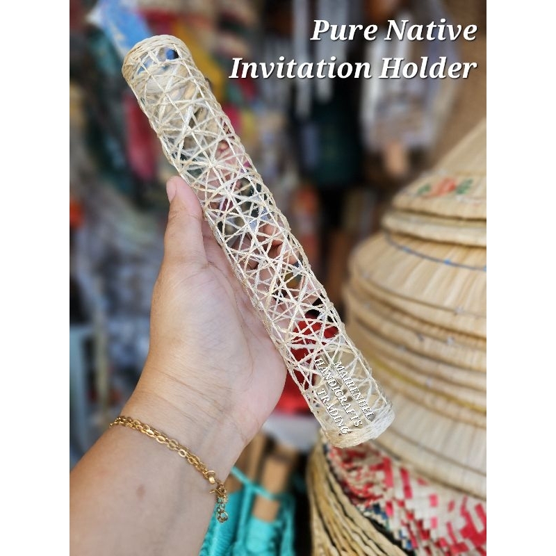 Pure Native Invitation Holder/Abaca Tube (kindly read the description ...