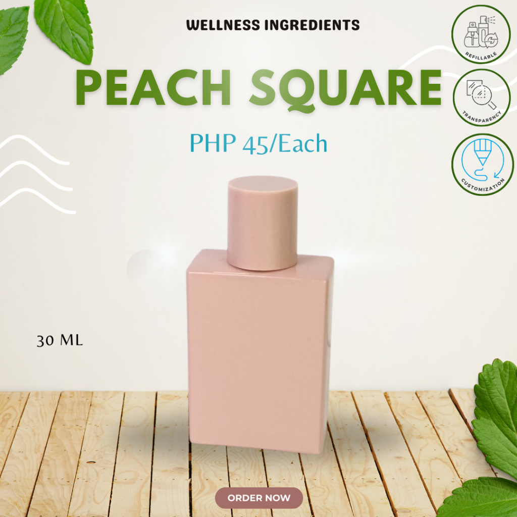 Peach Square Perfume Bottle 30ml | Shopee Philippines