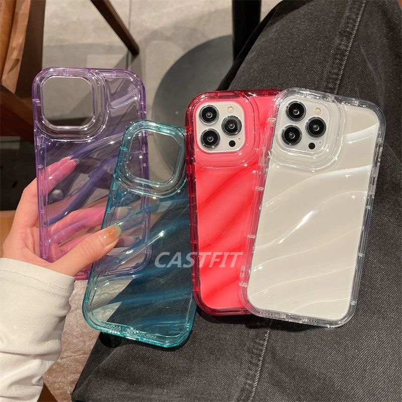 3D Wave Edge Phone Case For iPhone 16 15 11 13 14 12 Pro Max 7 8 Plus ...