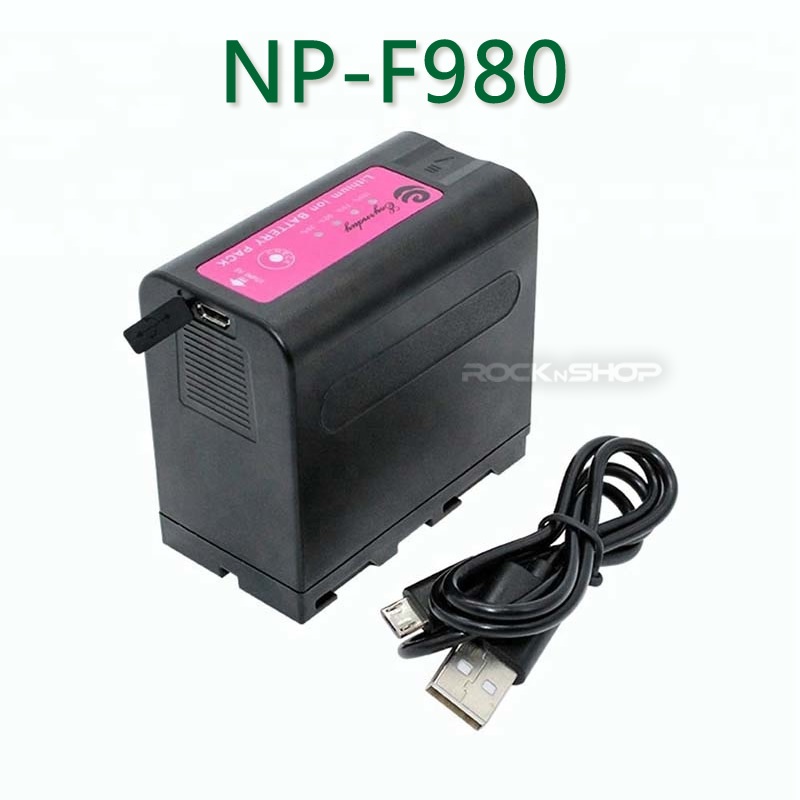 NP-F980 NP-F970 NPF960 NP F970 Battery with USB Charge Output for Sony PLM-100 CCD-TRV35 MVC ...