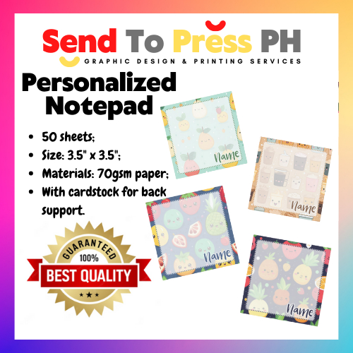 PERSONALIZED NOTEPAD - WITH NAME | 50 SHEETS | Shopee Philippines