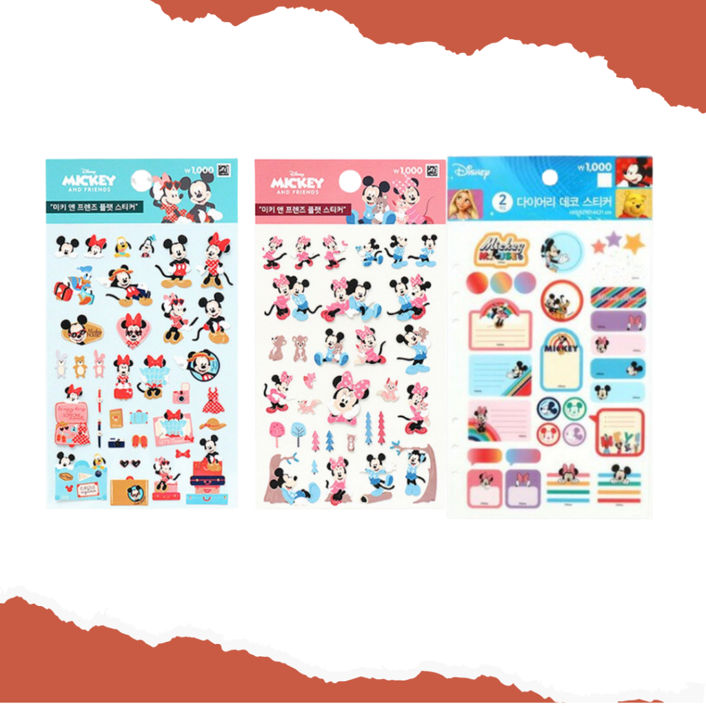 DAISO KOREA - Mickey Minnie Character Stickers | Shopee Philippines